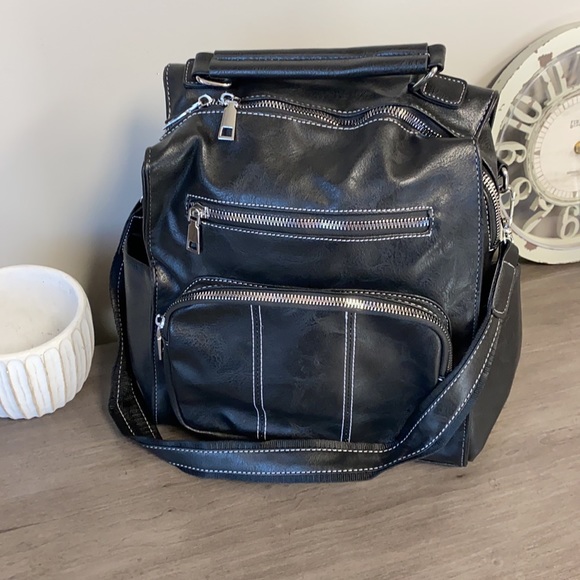 MC | Bags | New Ty Convertible Backpack In Black Color | Poshmark